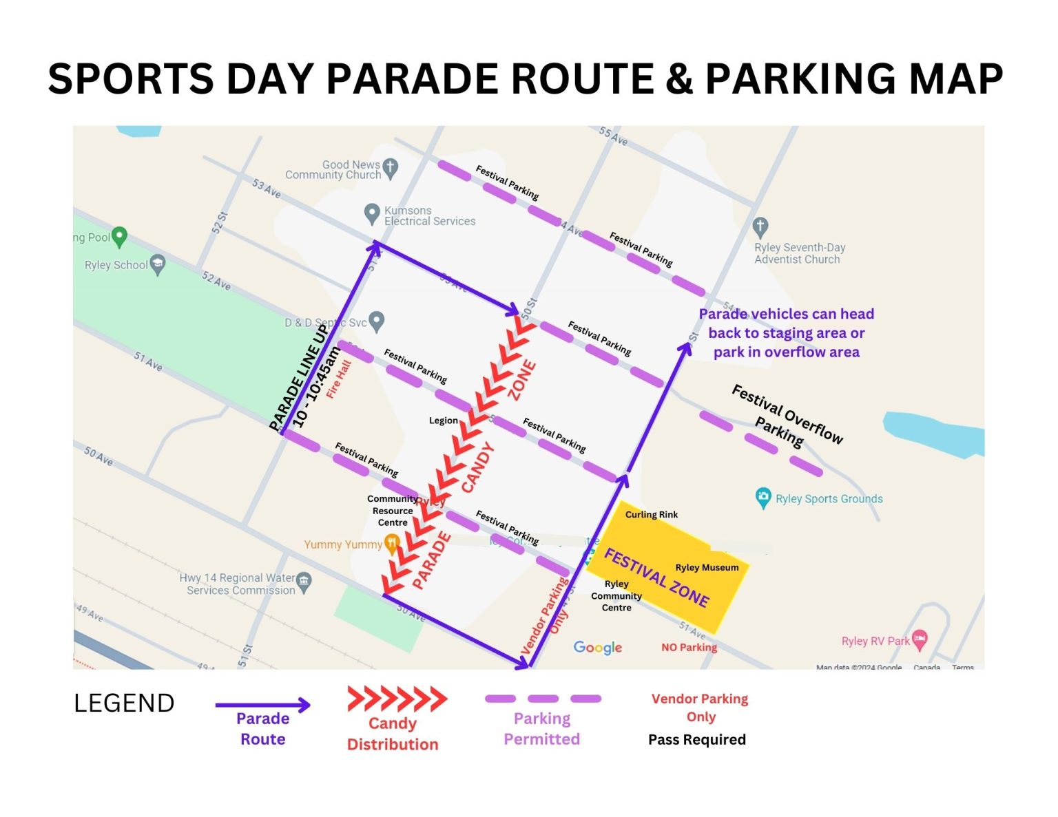 Sports Day 2024 Parade June 15 @ 11 AM – Village of Ryley